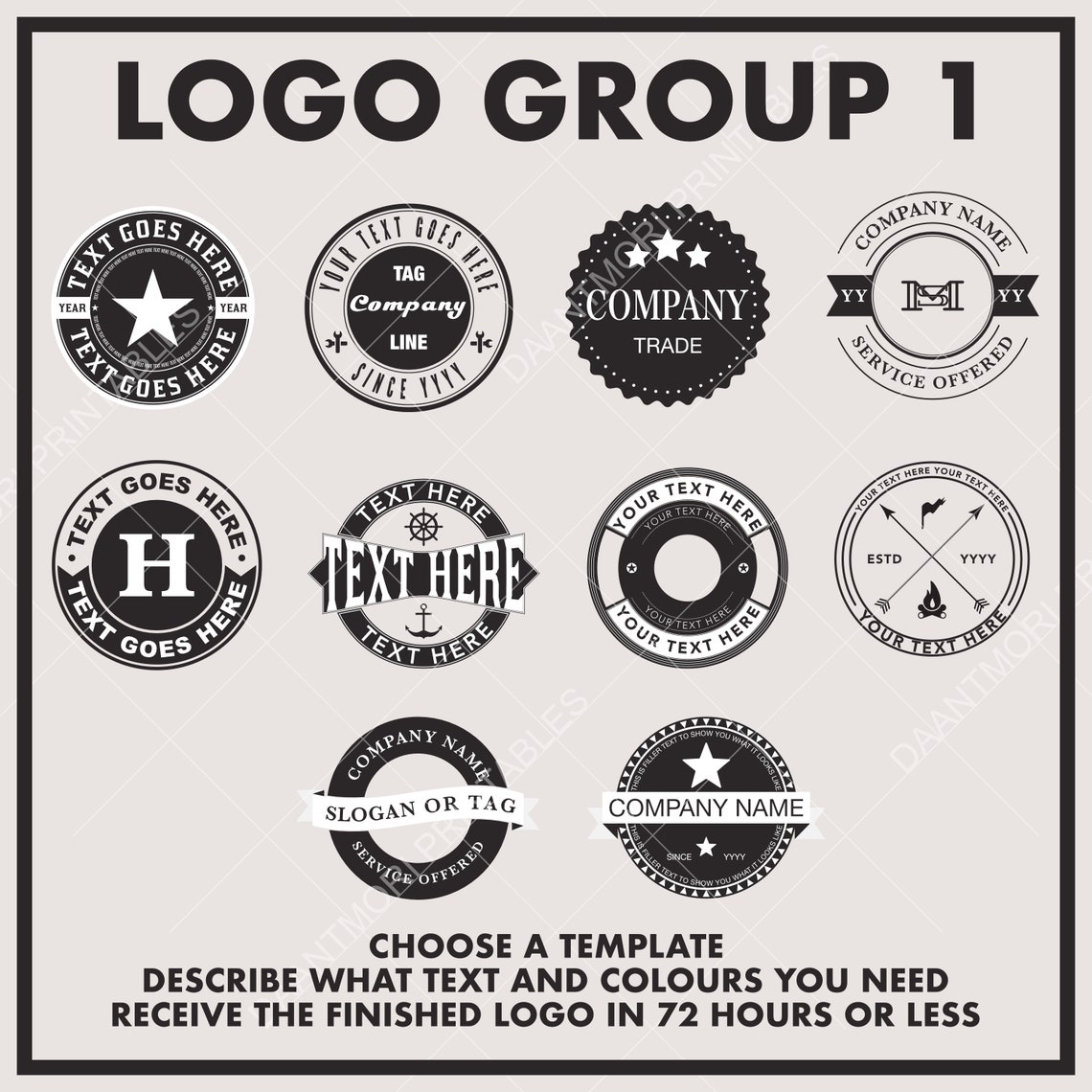 Custom Logo Badge, Personalised Company Logo, Made to Order Logo ...