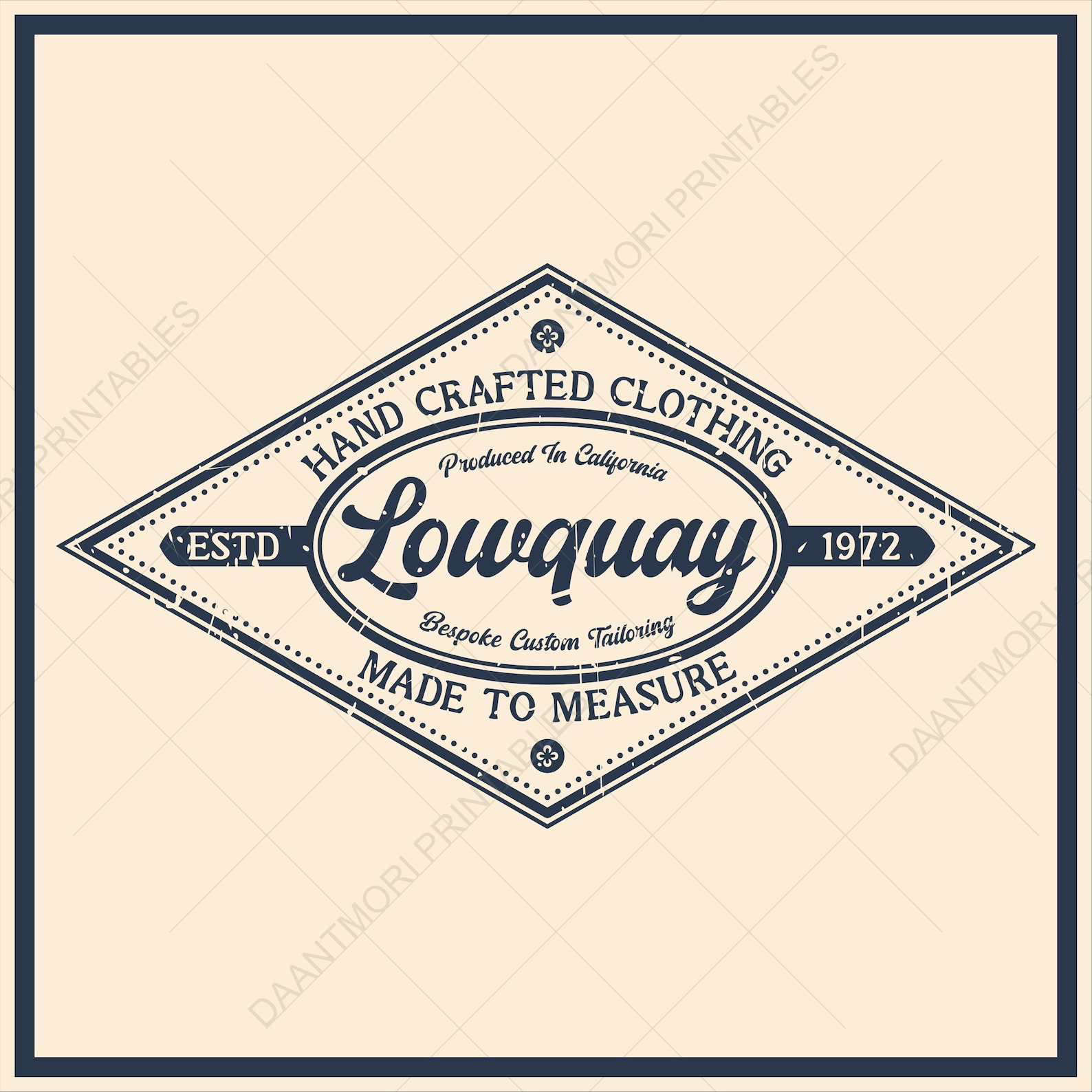 Vintage Clothing Label Bundle: Editable Retro Logo Designs (digital ...