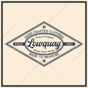 Vintage Clothing Label Bundle: Editable Retro Logo Designs (digital ...