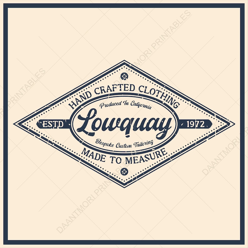 Vintage Clothing Label Bundle: Editable Retro Logo Designs (digital ...