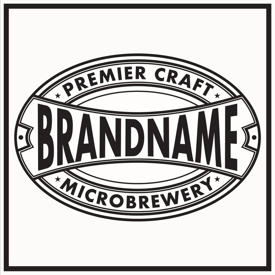 Vintage Oval Logo Badge Bundle: Editable Emblem Designs (digital ...