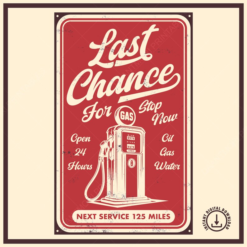 Vintage Garage Signs, Retro Advertising Signs, Vintage Transportation ...