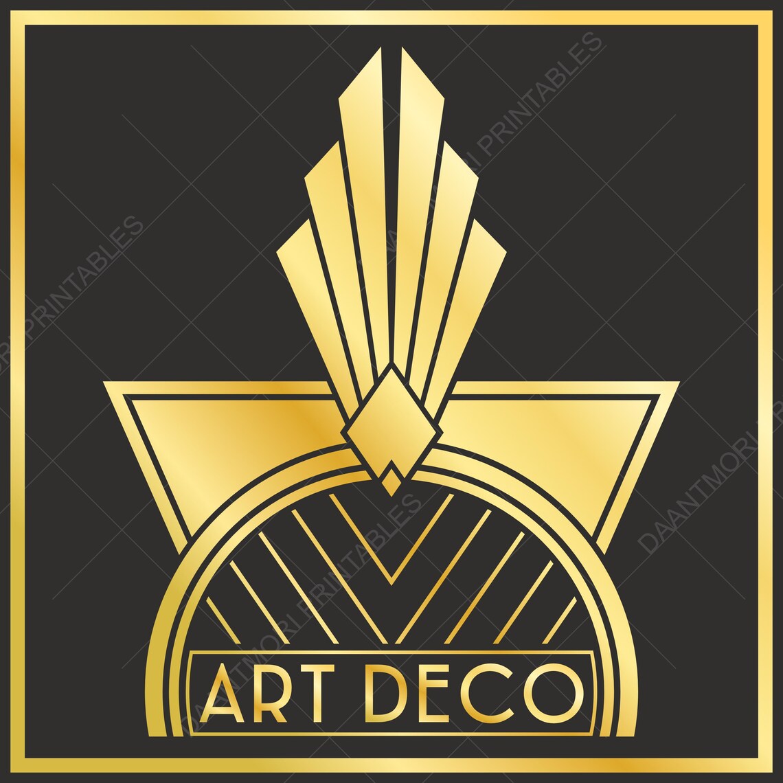 Art Deco Logo Frames: Geometric Borders Bundle (digital Download) - Etsy