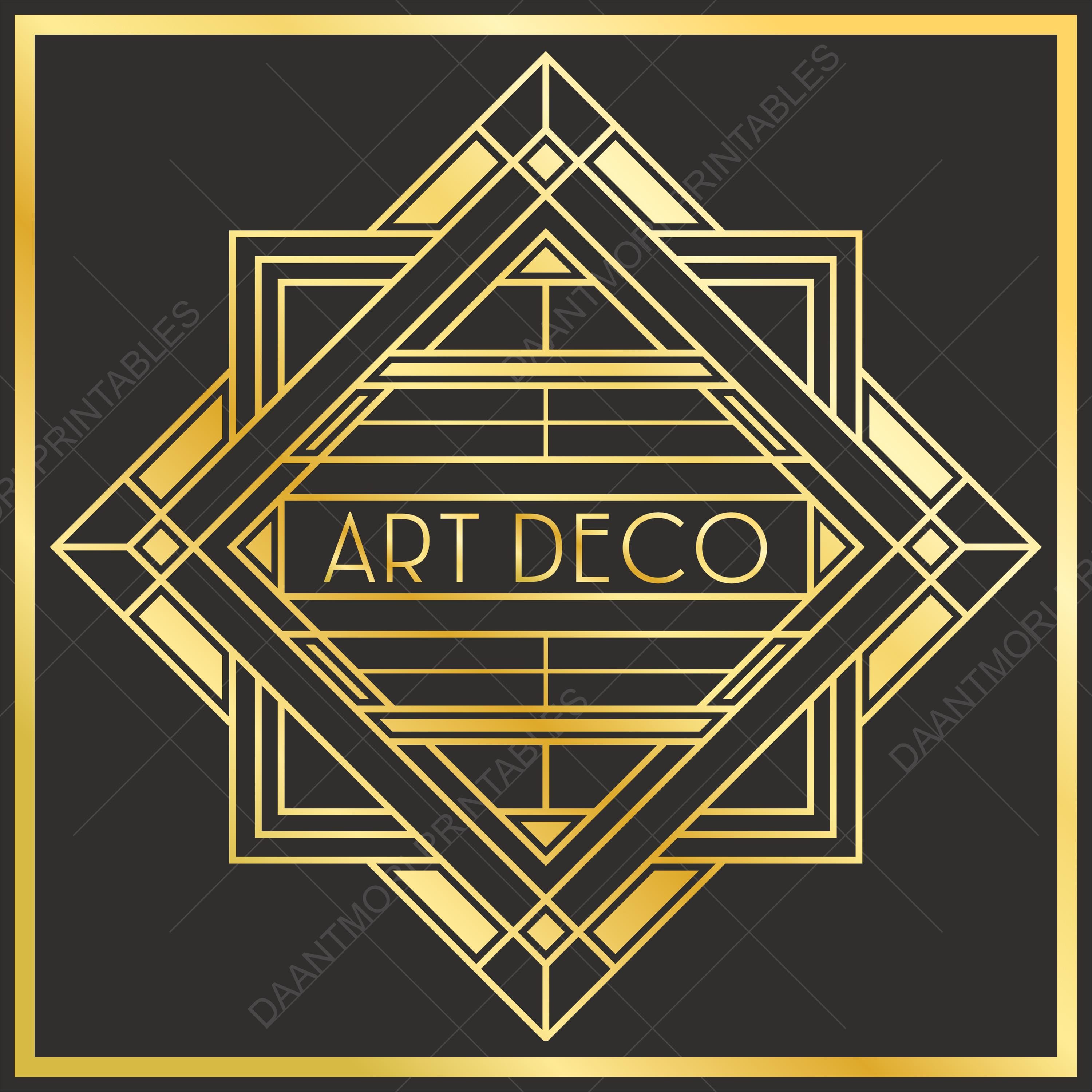 Art Deco Logo Frames: Geometric Borders Bundle (digital Download) - Etsy