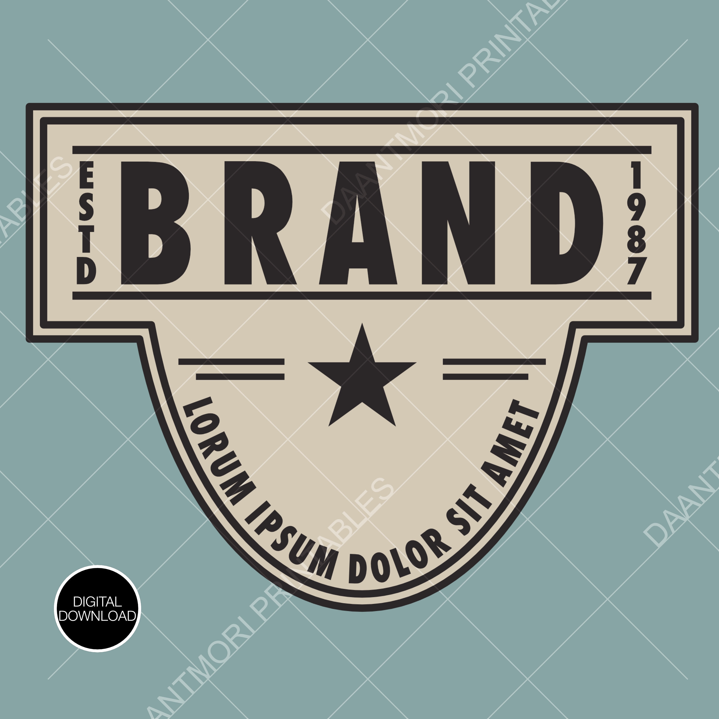Editable Vintage Oval Logo Badge Bundle: DIY Emblem Designs (SVG, PNG ...