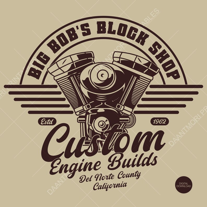 Retro Garage Logo Bundle: 50s Style Designs (digital Download SVG/PNG ...