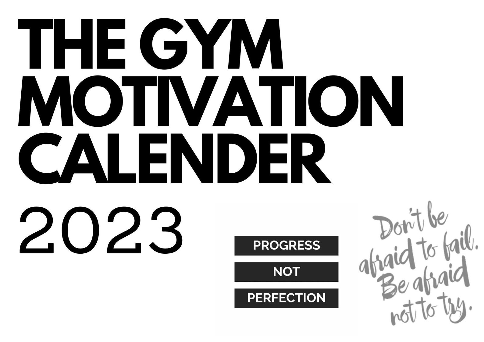 Printable Calendar 2023 | Motivation Quotes Calendar | Gym Motivation ...