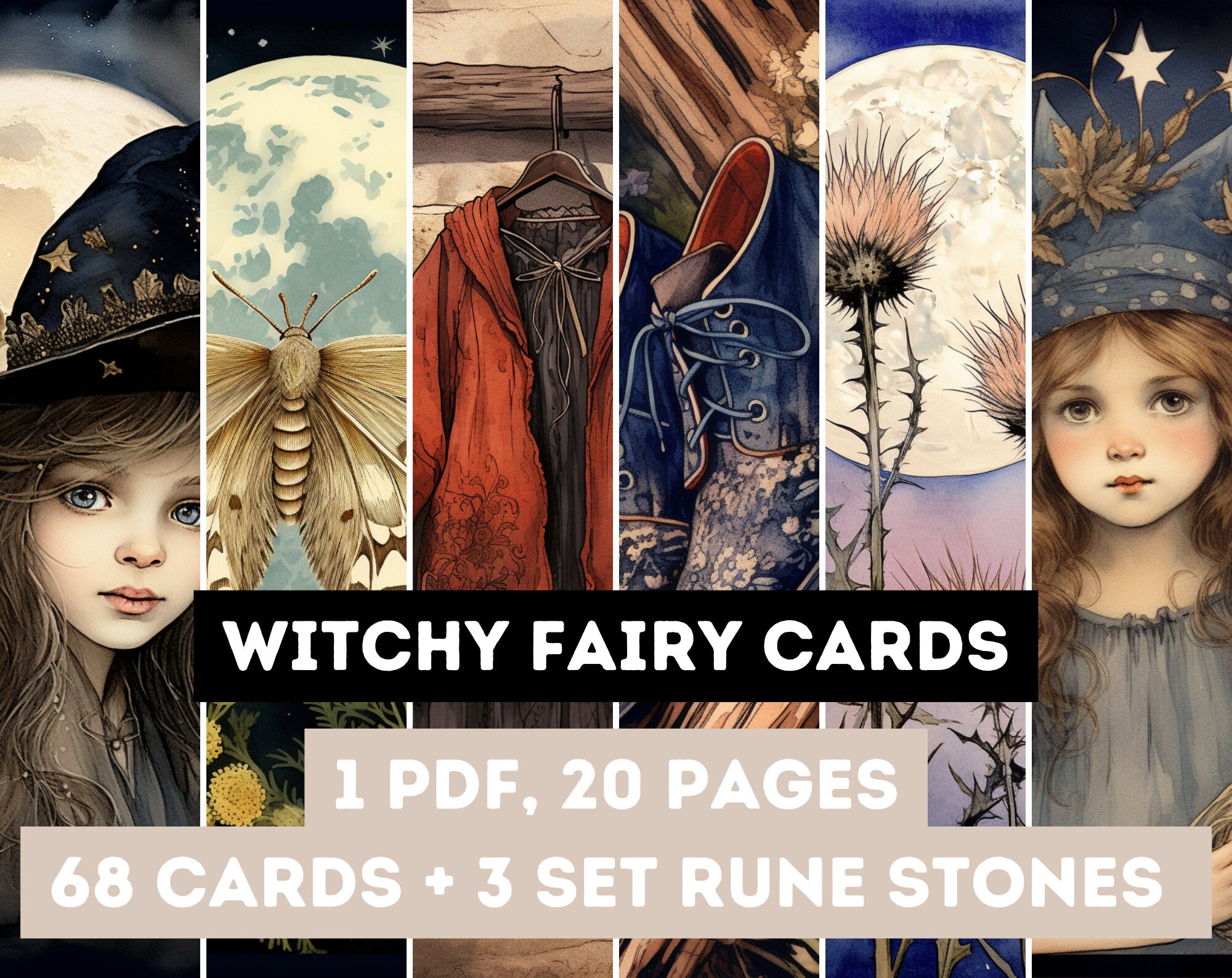 80 Witchy Cards for Fantasy Junk Journal, Witch Junkjournal, Herbal ...