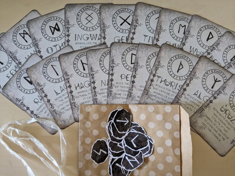 24 Viking Runes Cards - Add on Kit to Witchy Junkjournal, Junkjournal ...