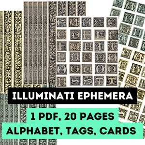 Illuminati Eye and Illuminati Alphabet Letters Ephemera for Junk ...