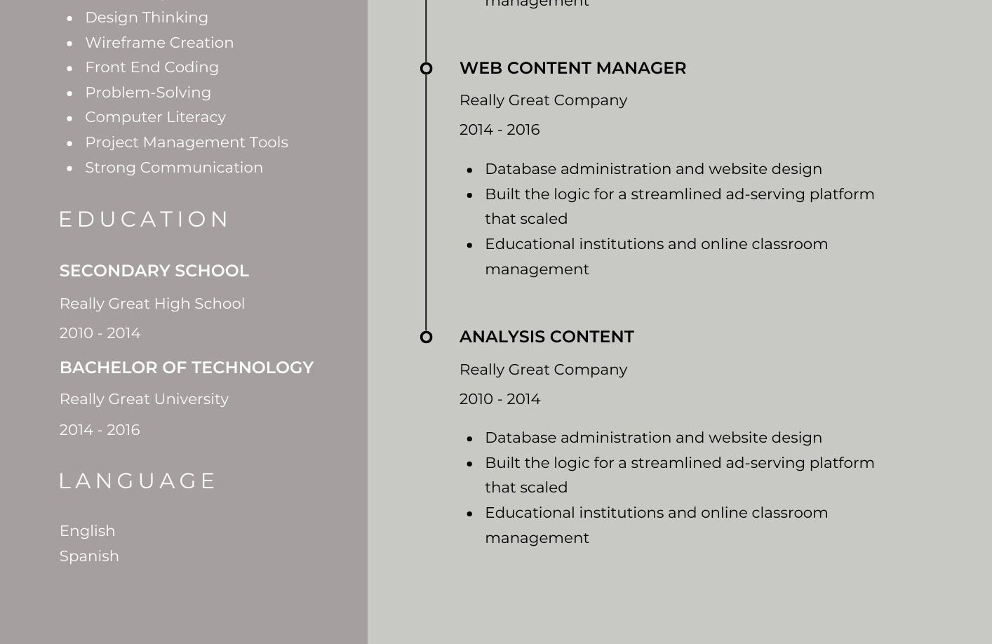 Modèles De CV CV Personnalisé CV En Ligne - Etsy UK