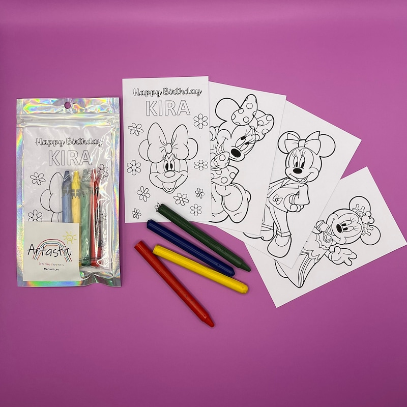 Minnie Mouse Crayons - Etsy