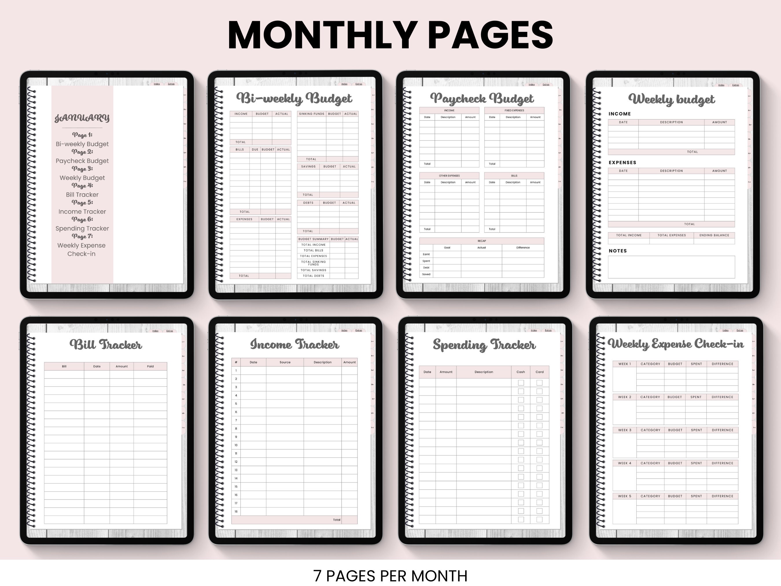 Undated Digital Budget Planner, Goodnotes Budget Planner, Budget ...