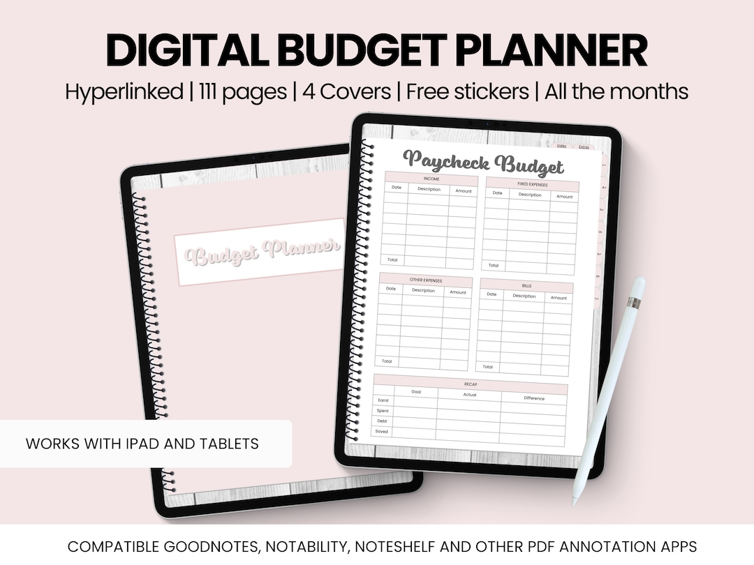 Undated Digital Budget Planner, Goodnotes Budget Planner, Budget ...