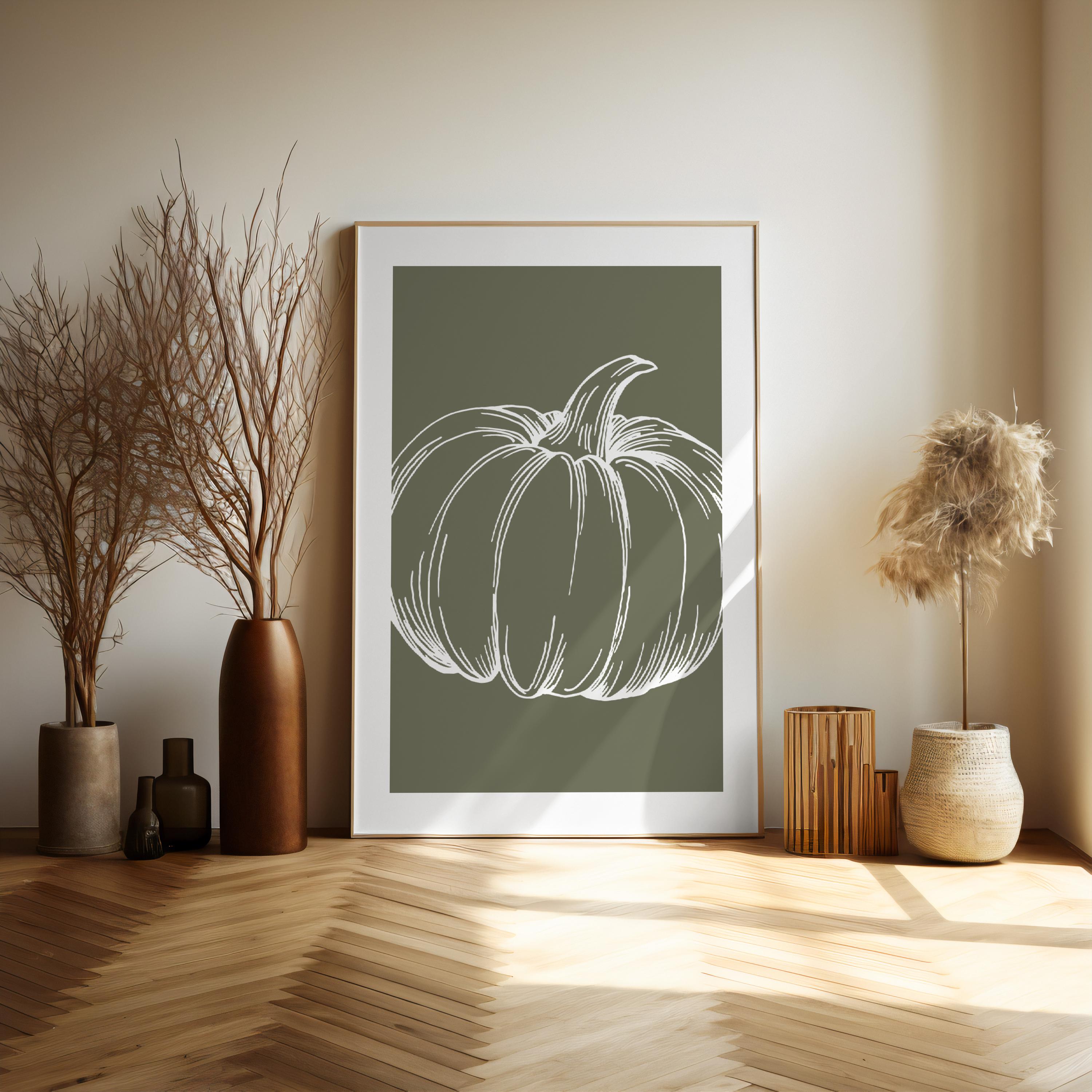 Autumn Printable Art Set of 3, Warm Fall Prints, Autumn Pumpkin Print ...