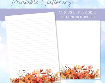 Halloween Themed Printable Stationery, Fun Instant Download Writing ...
