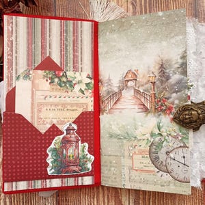 Highly Decorated Christmas Junk Journal for Sale Lace Chunky Winter ...