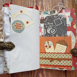 Recipe Junk Journal Handmade Kitchen Cookbook Journal for Sale Chunky ...