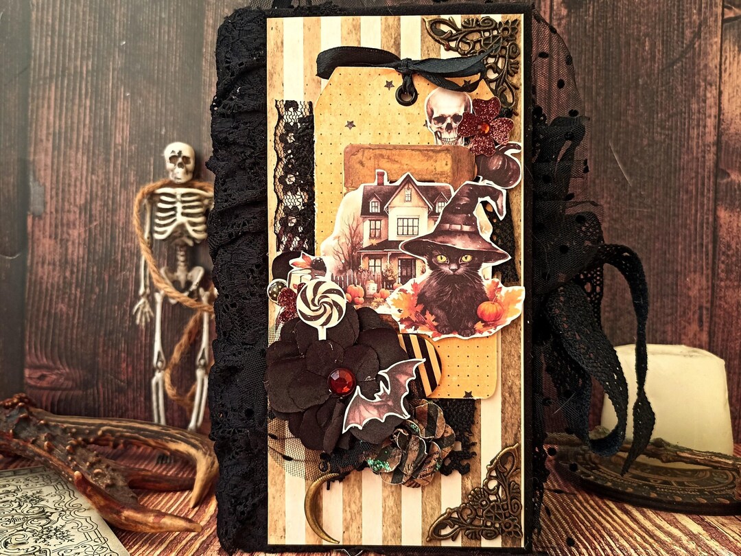 Cute Spooky Halloween Junk Journal for Sale Witch Gothic Pumpkin Treat ...