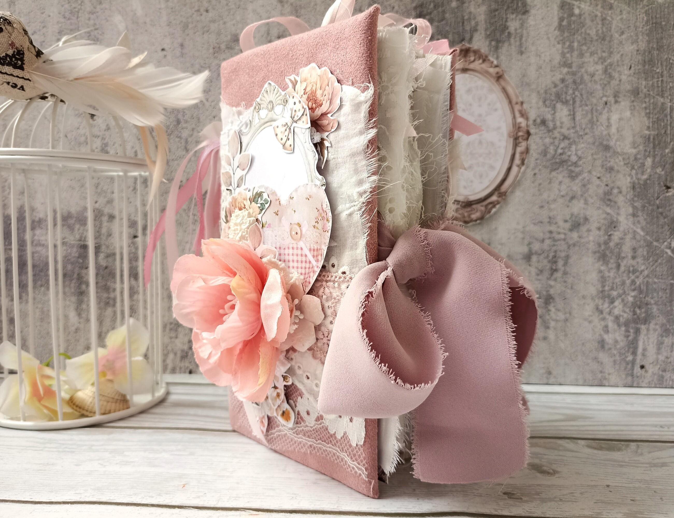 Lace Decorated Junk Journal for Sale Garden Roses Treasure Book Elegant ...