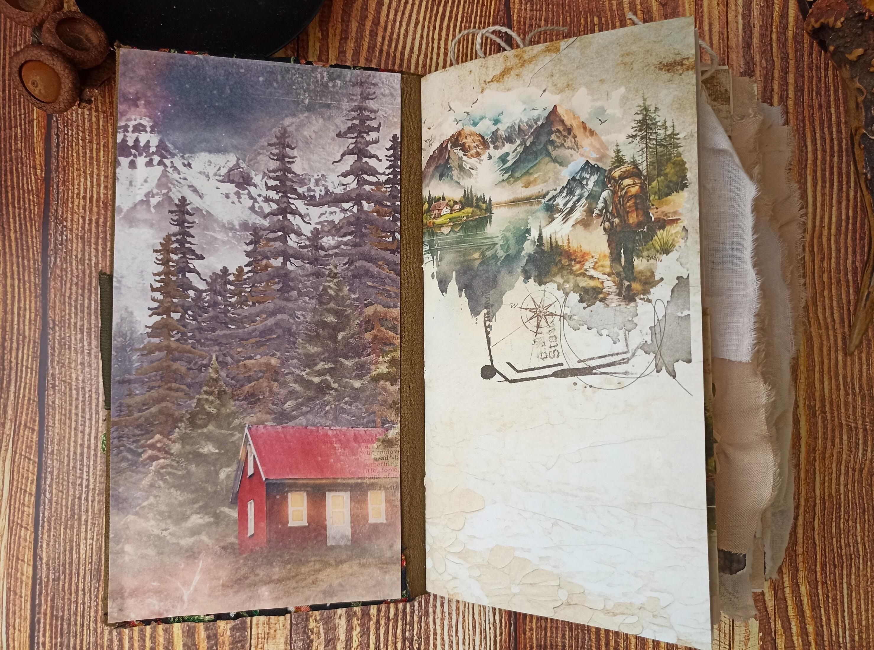 Forest Camping Junk Journal Handmade Wild Nature Mountain Hiking ...
