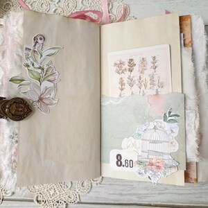 Birds Roses Junk Journal for Sale French Romantic Lace Journal Handmade ...