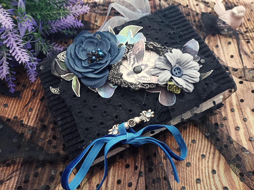 Black Butterfly Rose Junk Journal for Sale Blank Floral Elegant ...