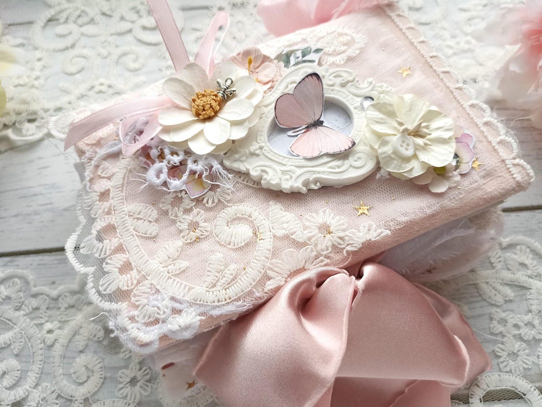 Unique Flower Boudoir Junk Journal Handmade Blank Floral Coquette ...