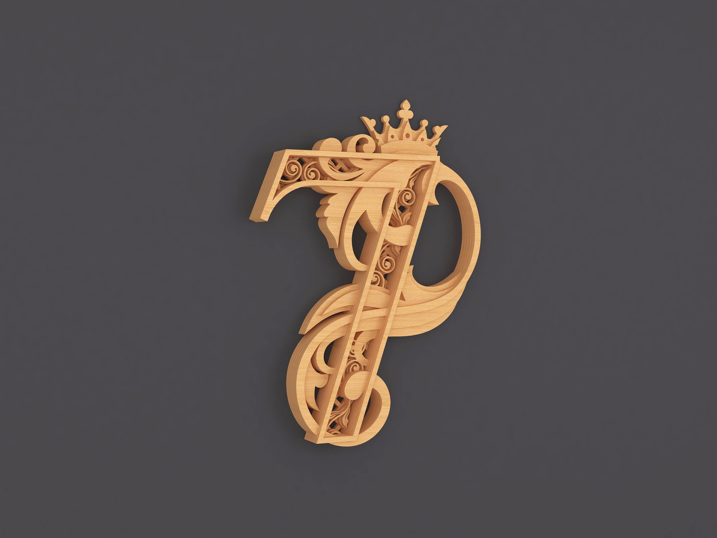 Layered Number 7, DXF, Digital Download, Wall Art Multilayer Number ...