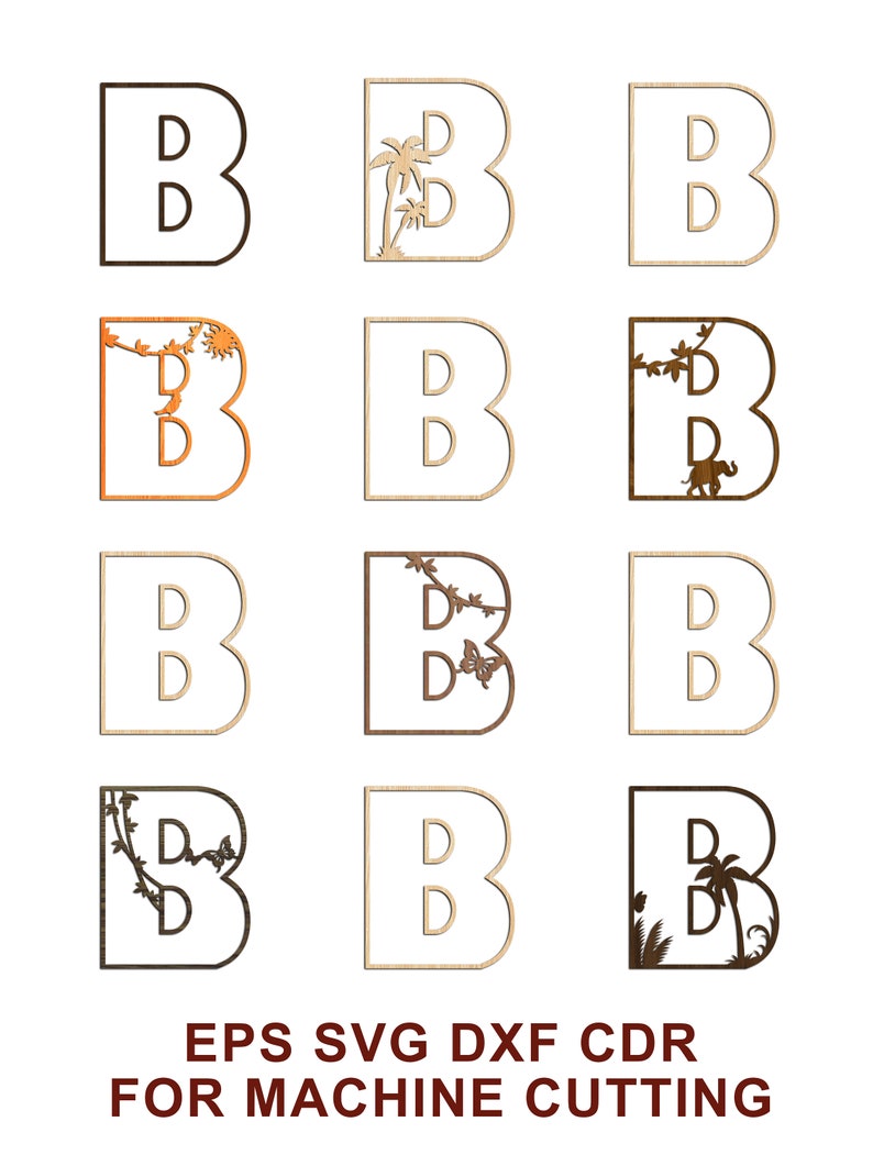 Layered Letter B, DXF, Digital Download, Wall Art Multilayer Letter ...