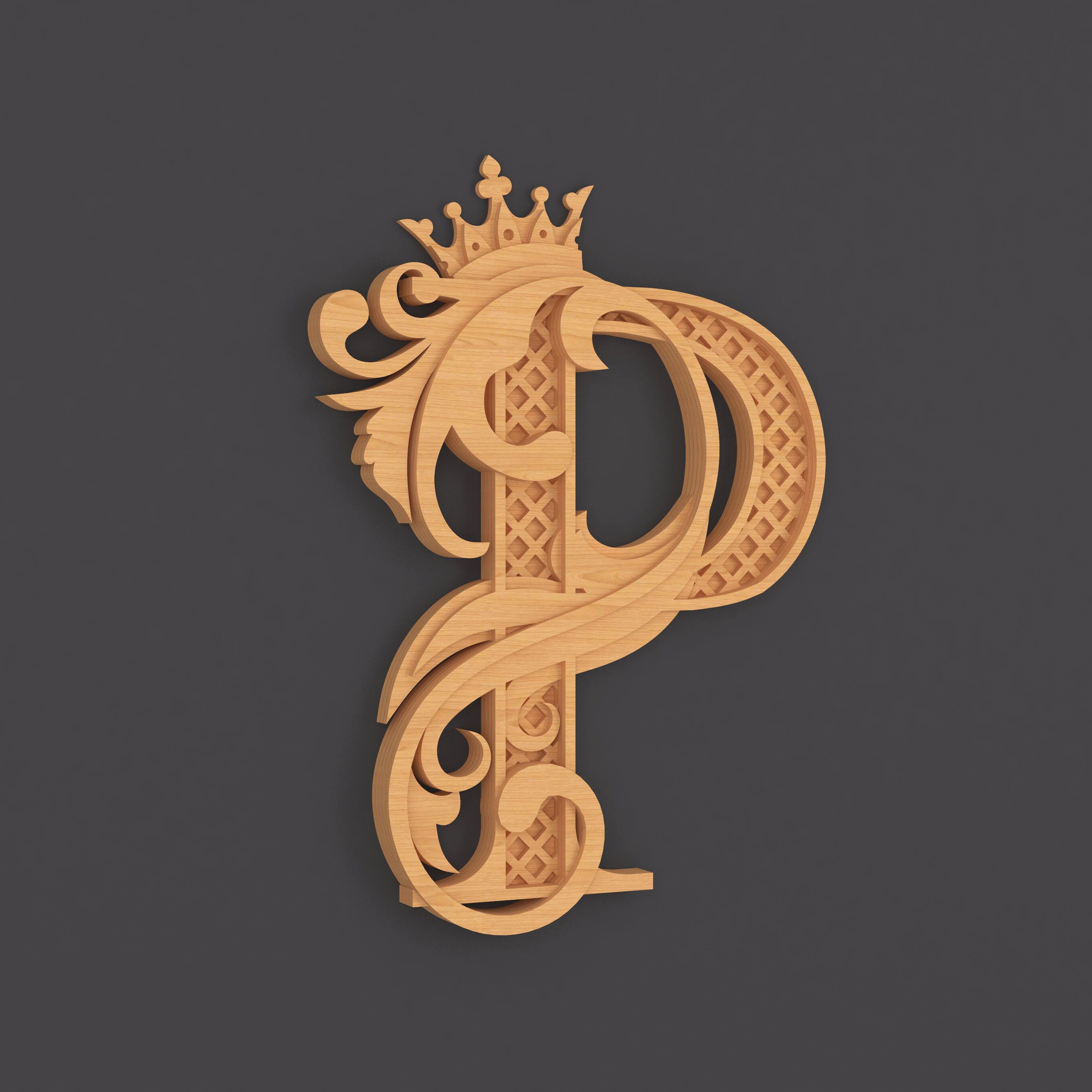 Layered Letter P, DXF, Digital Download, Wall Art Multilayer Letter ...