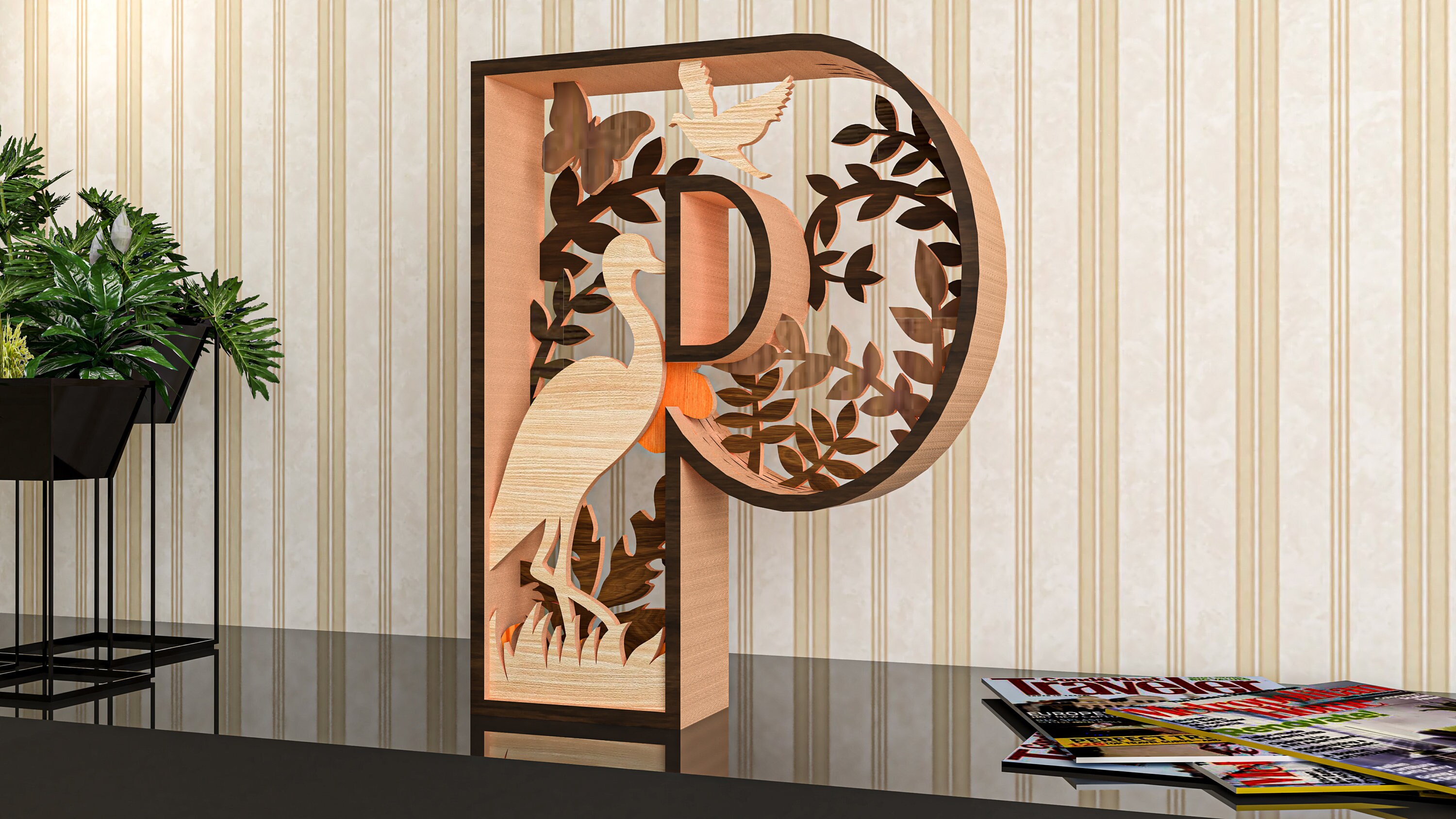 Layered Letter P, DXF, Digital Download, Wall Art Multilayer Letter ...