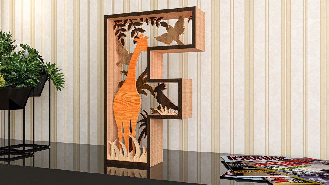 Layered Letter F, DXF, Digital Download, Wall Art Multilayer Letter ...