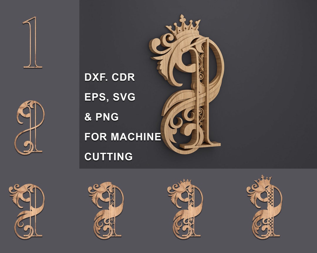 Layered Number 1, DXF, Digital Download, Wall Art Multilayer Number ...