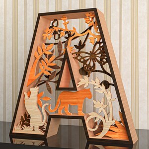 Layered Letter A, DXF, Digital Download, Wall Art Multilayer Letter ...