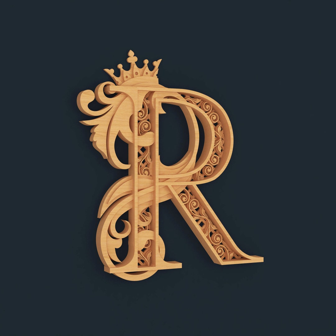 Layered Letter R, DXF, Digital Download, Wall Art Multilayer Letter ...