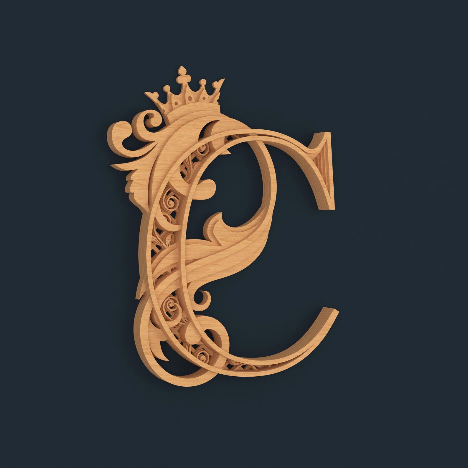 Layered Letter C, DXF, Digital Download, Wall Art Multilayer Letter ...