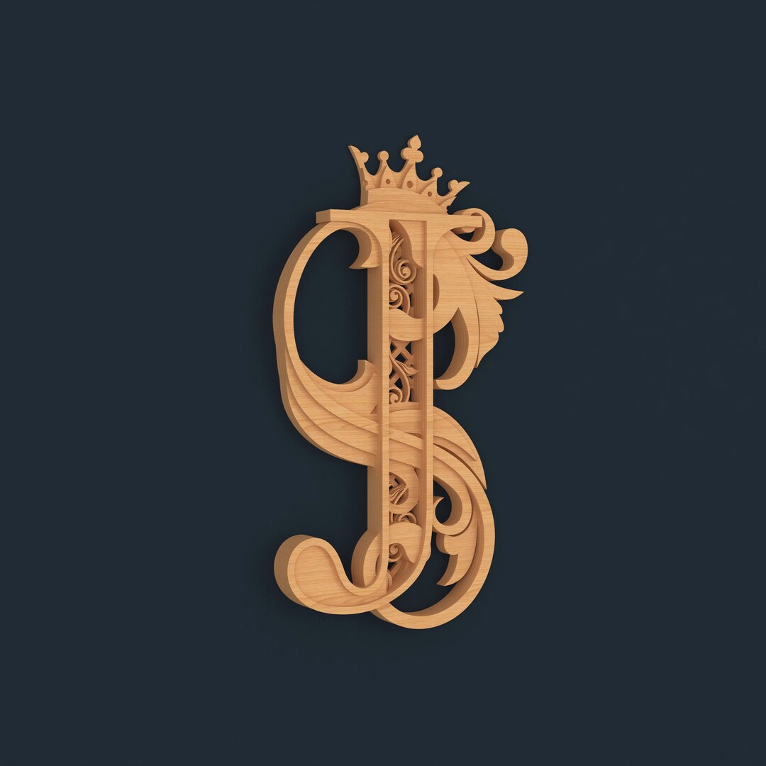 Layered Letter J, DXF, Digital Download, Wall Art Multilayer Letter ...