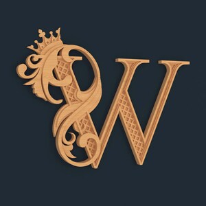 Layered Letter W, DXF, Digital Download, Wall Art Multilayer Letter ...