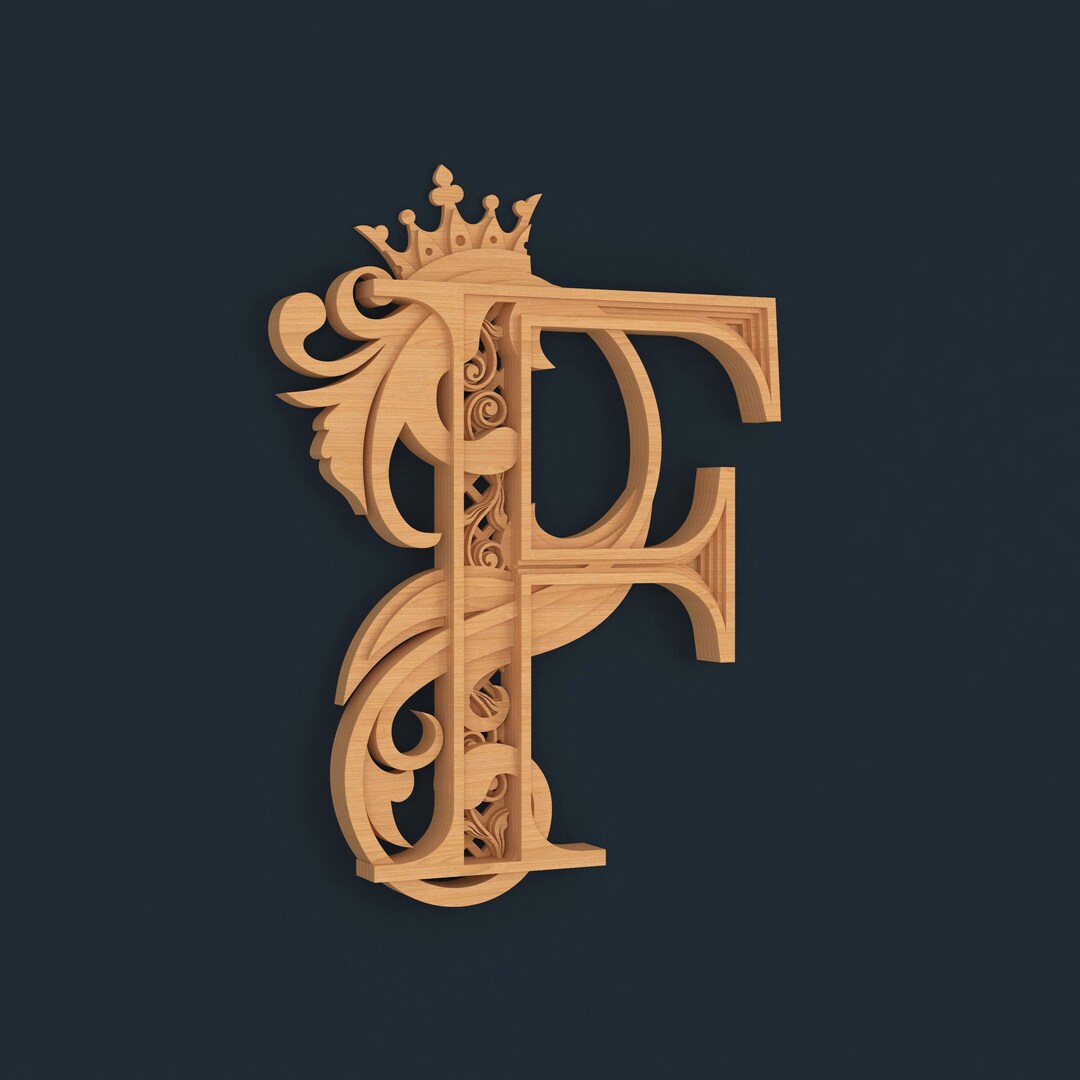 Layered Letter F, DXF, Digital Download, Wall Art Multilayer Letter ...