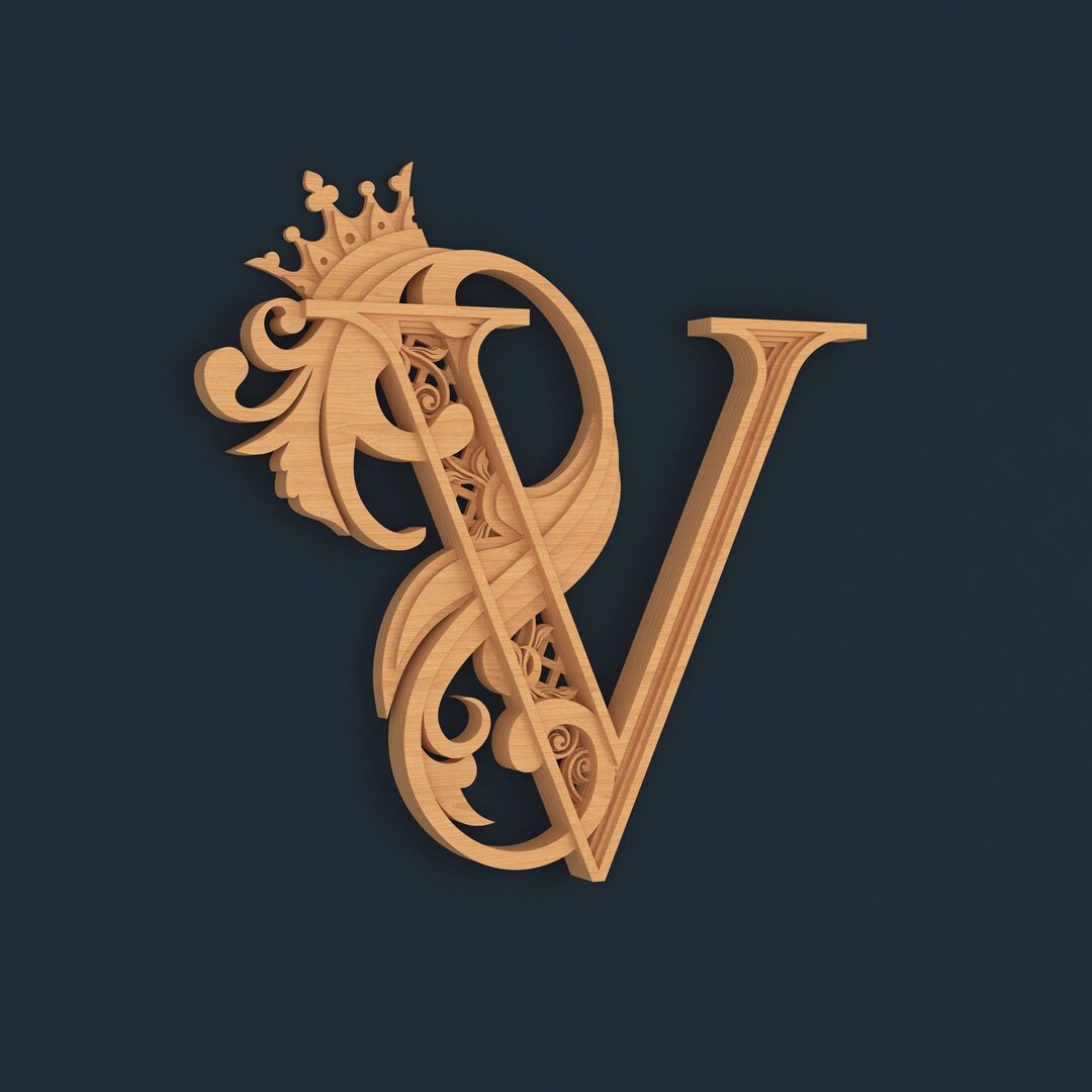 Layered Letter V, DXF, Digital Download, Wall Art Multilayer Letter ...