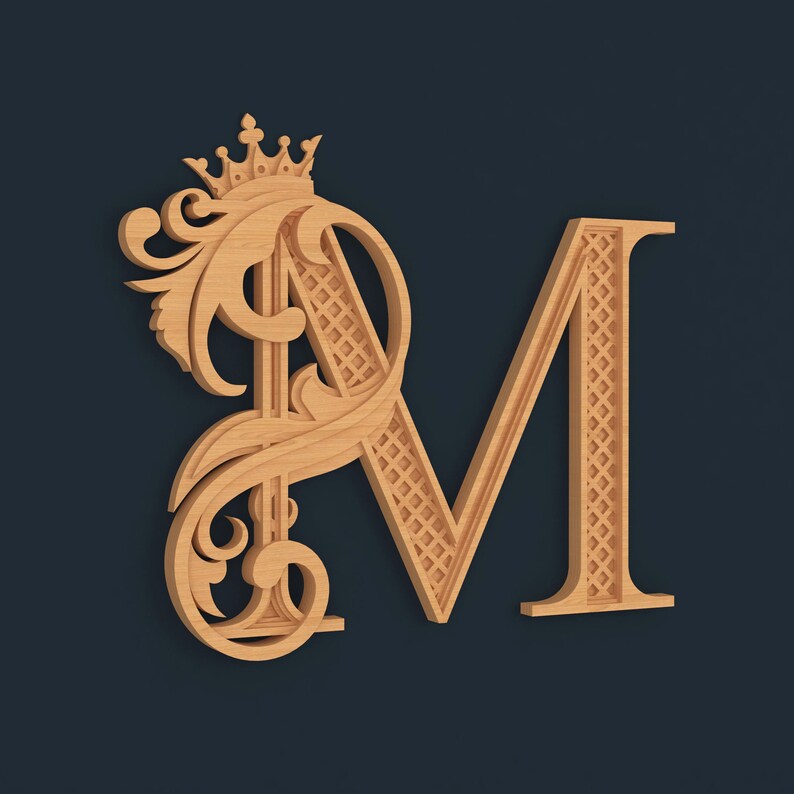 Layered Letter M, DXF, Digital Download, Wall Art Multilayer Letter ...