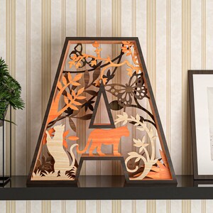 Layered Letter A, DXF, Digital Download, Wall Art Multilayer Letter ...