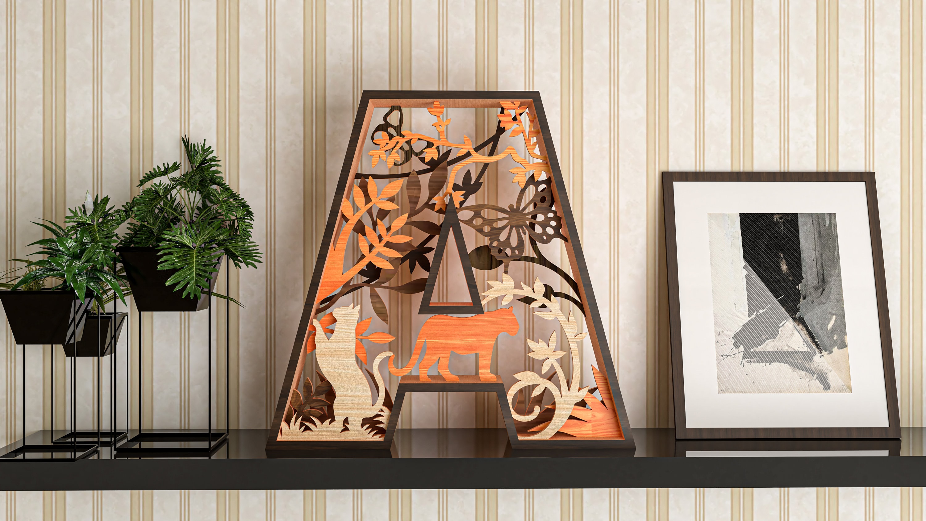 Layered Letter A, DXF, Digital Download, Wall Art Multilayer Letter ...