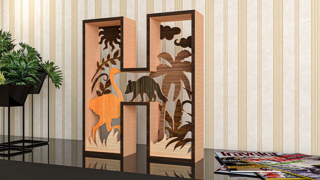 Layered Letter H, DXF, Digital Download, Wall Art Multilayer Letter ...