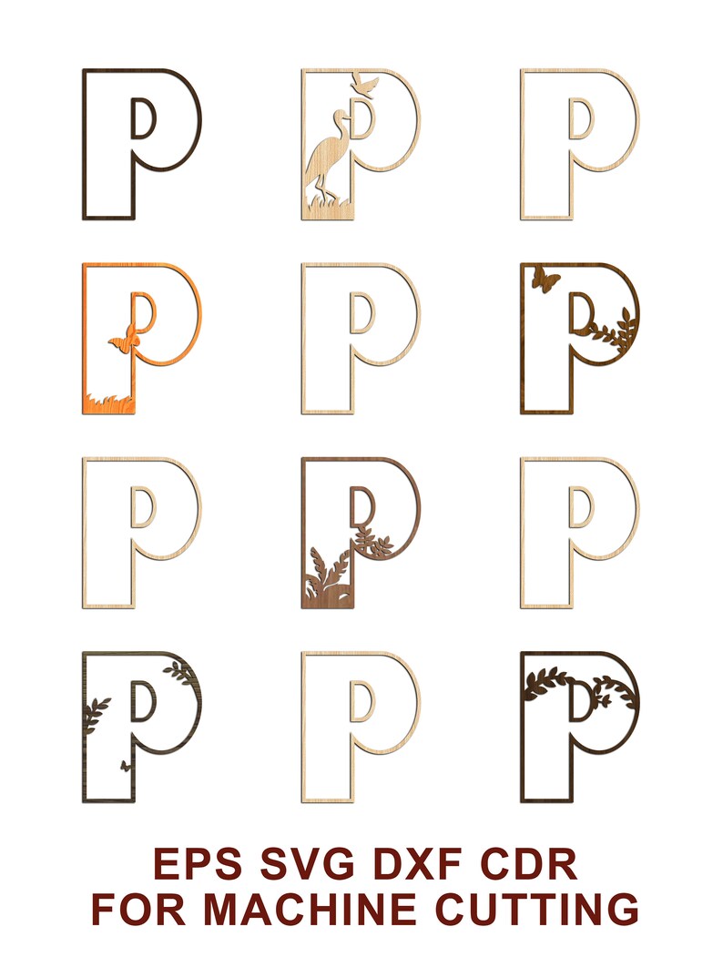 Layered Letter P, DXF, Digital Download, Wall Art Multilayer Letter ...