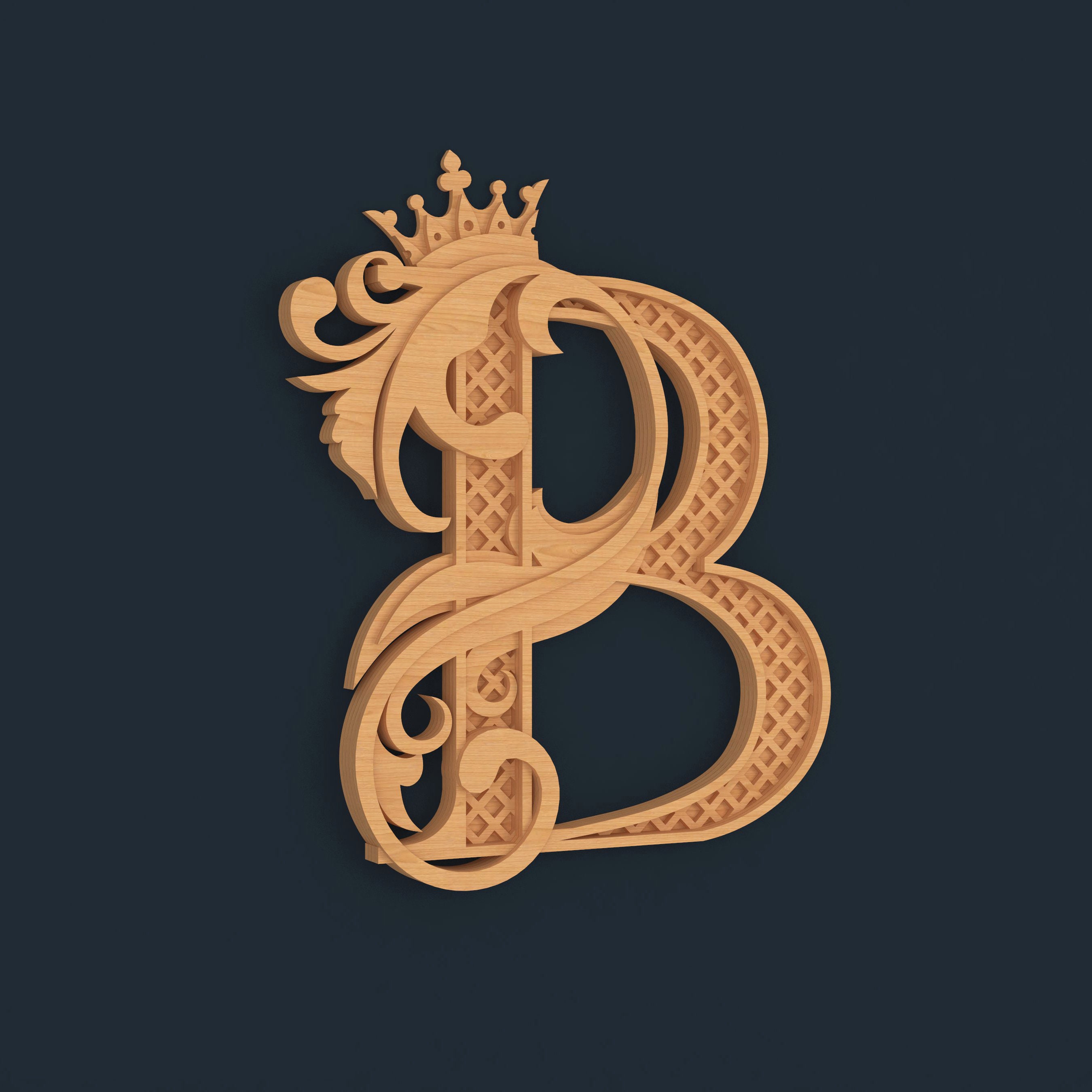 Layered Letter B, DXF, Digital Download, Wall Art Multilayer Letter ...