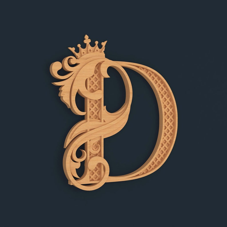 Layered Letter D DXF Digital Download Wall Art Multilayer - Etsy