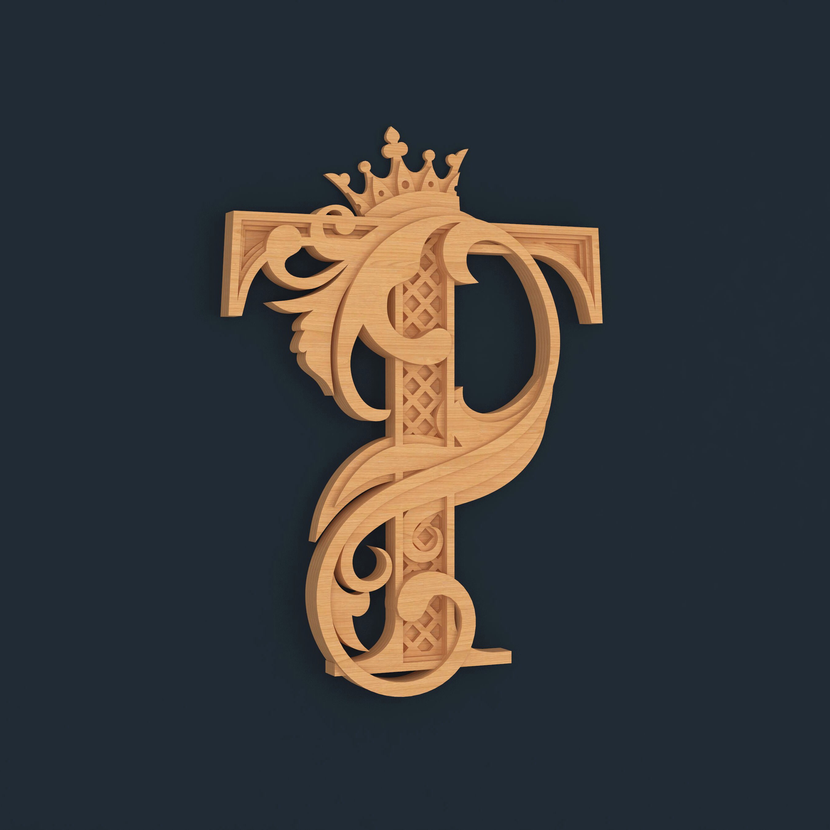 Layered Letter T, DXF, Digital Download, Wall Art Multilayer Letter ...