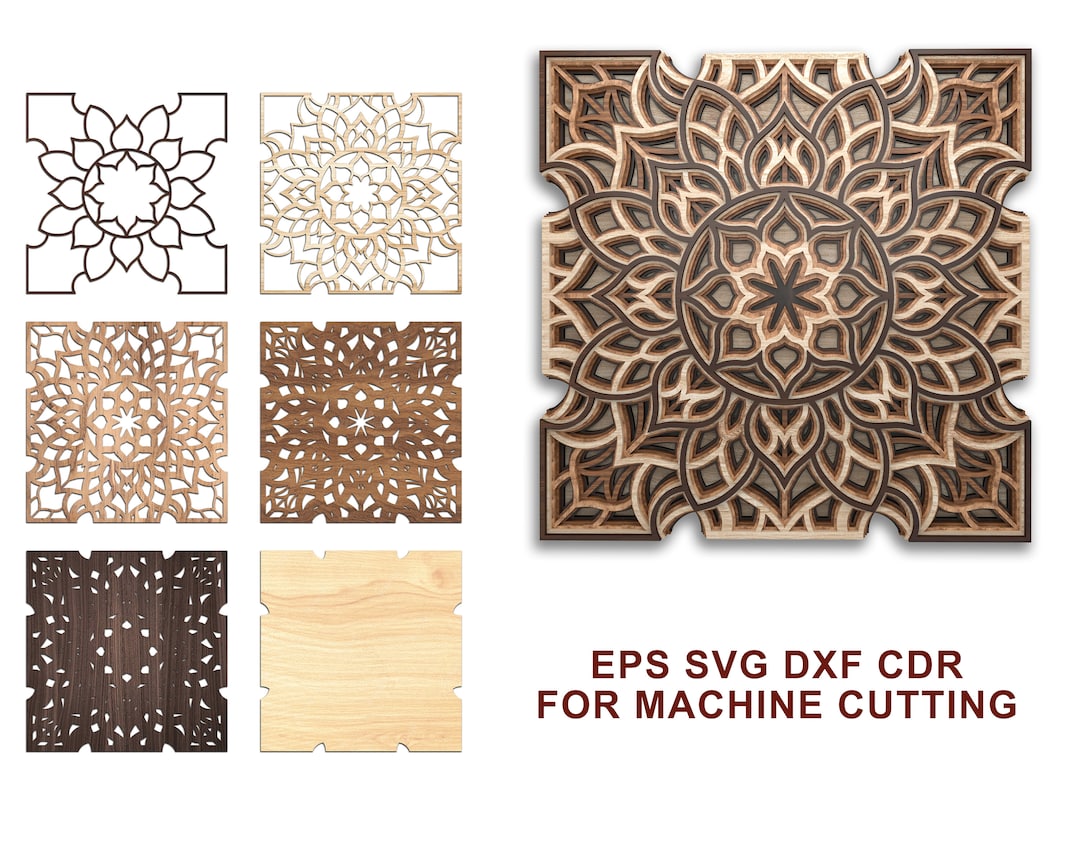 Large 06 Layer Multilayer Template, Vector File for Laser Machines, CNC ...